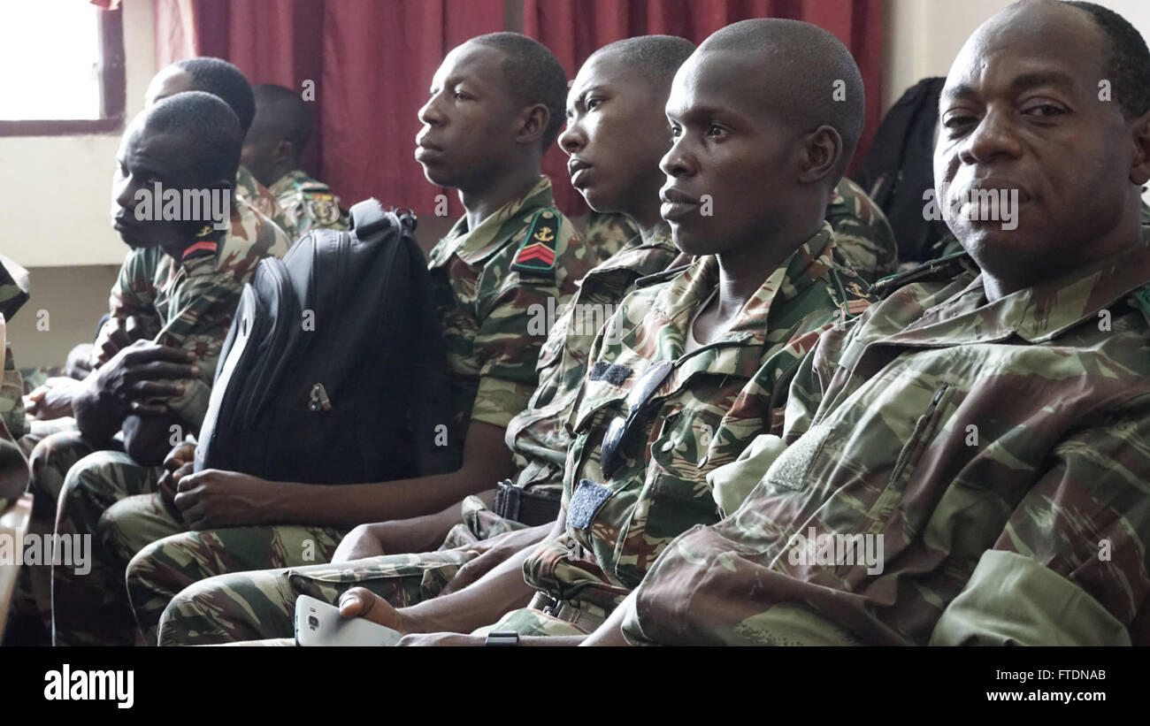 Cameroonian Navy personnel are shown participating in a maritime ...