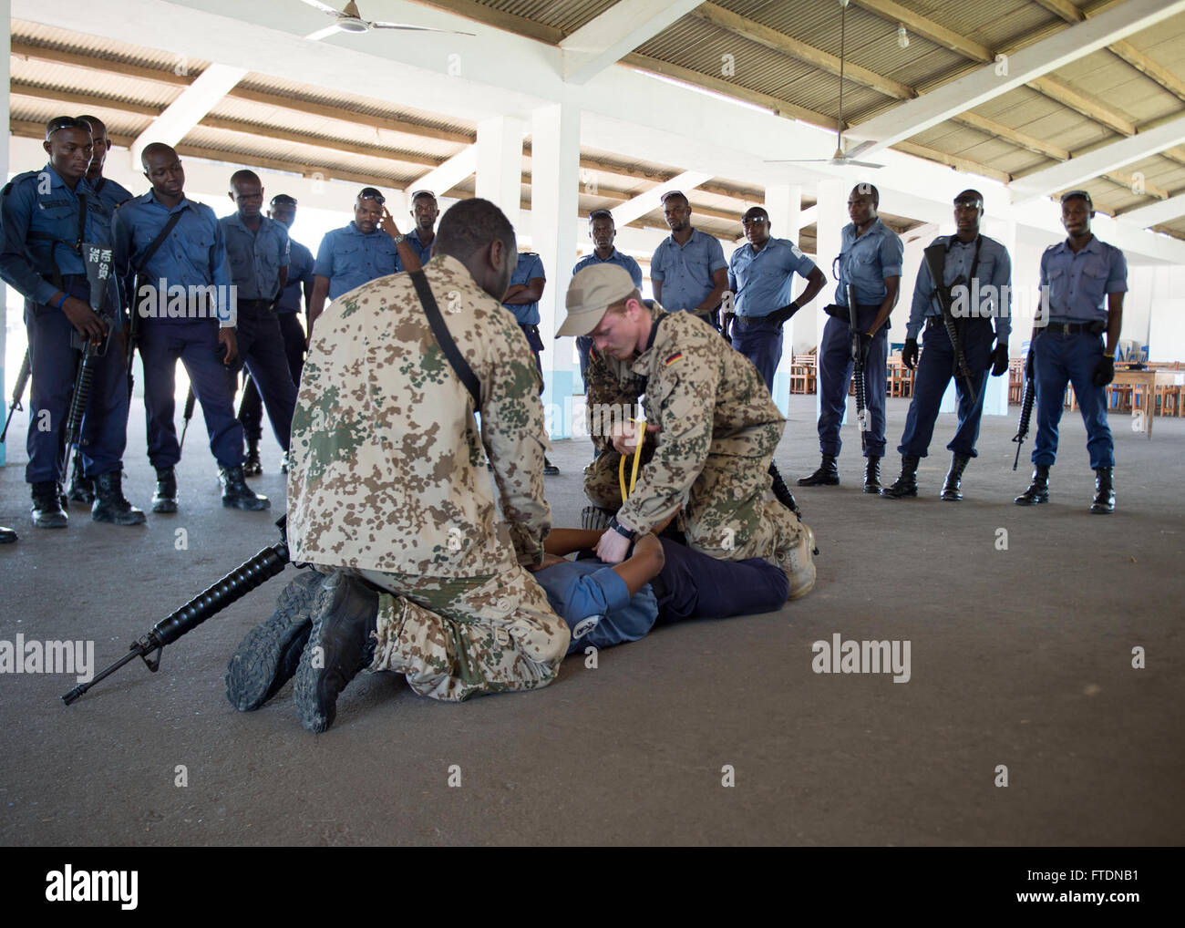 Members of the German Navy demonstrate maritime interdiction operations ...