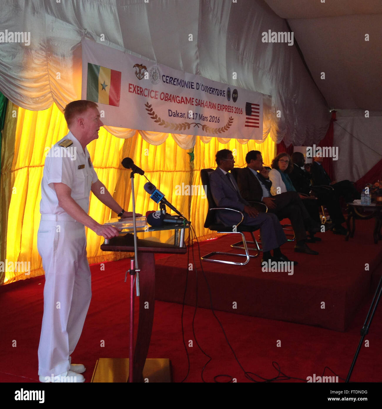 Commander of the U.S. 6th Fleet, Vice Adm. James Foggo III, delivers ...