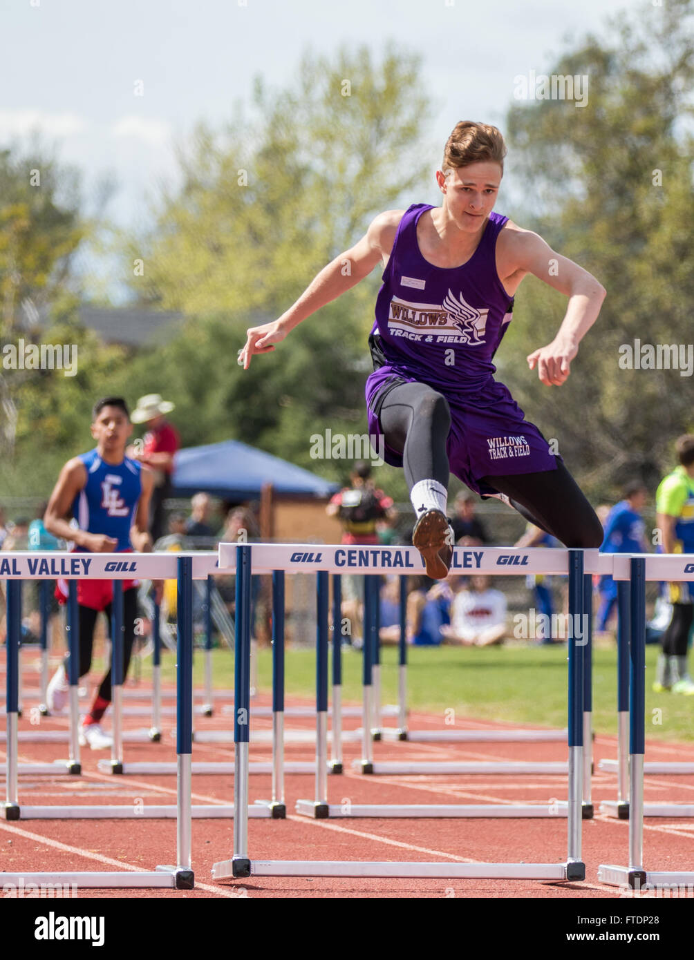 High hurdles race at the Burt Williams Track and Field Classic. City of ...