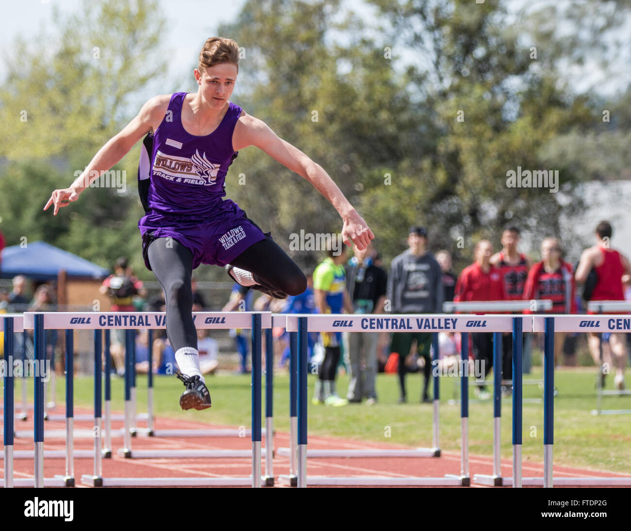 High hurdles race at the Burt Williams Track and Field Classic. City of ...