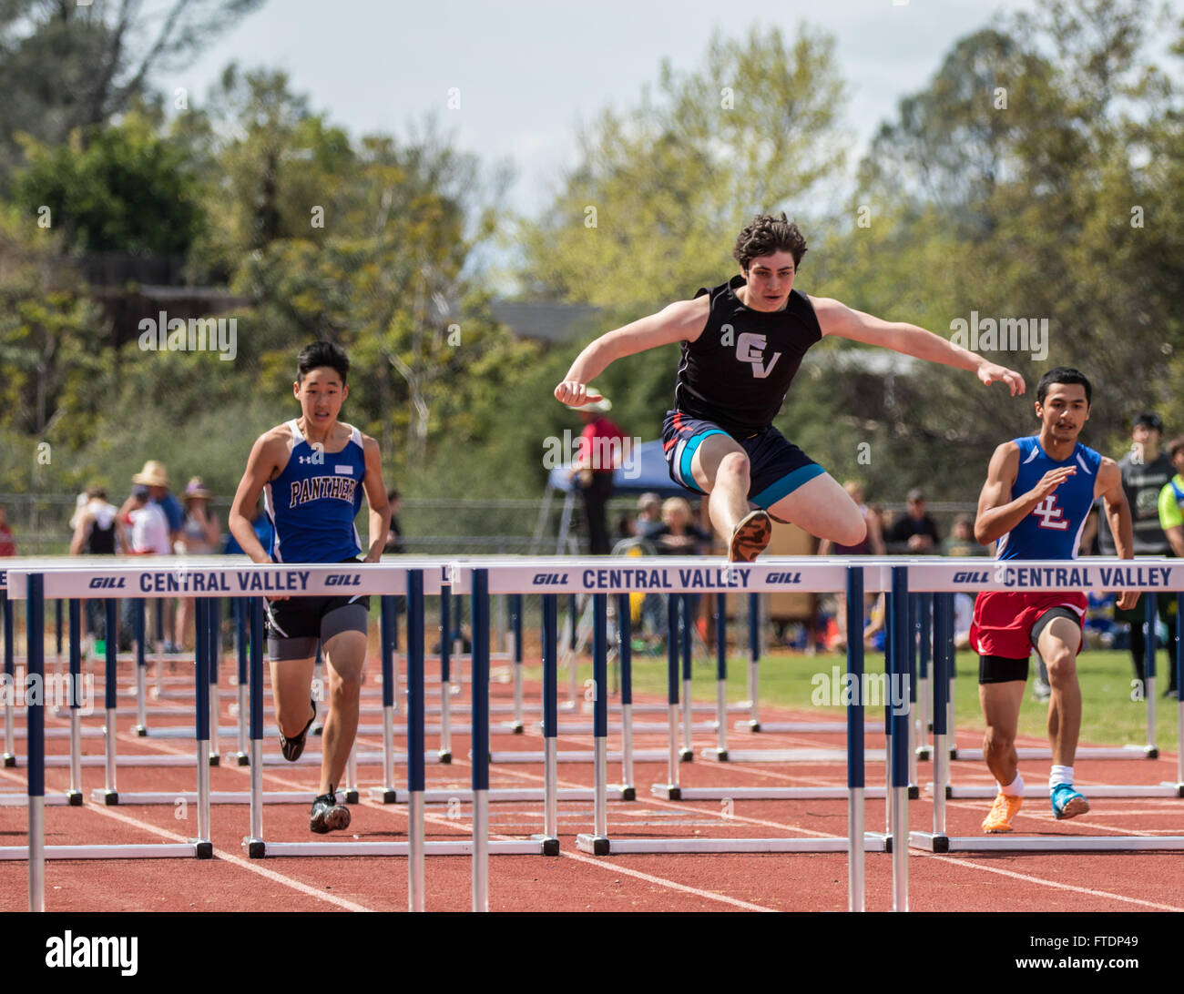 High hurdles race at the Burt Williams Track and Field Classic. City of ...