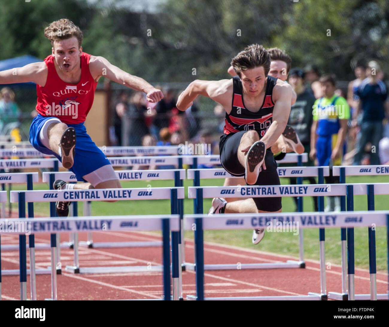 High hurdles race at the Burt Williams Track and Field Classic. City of ...