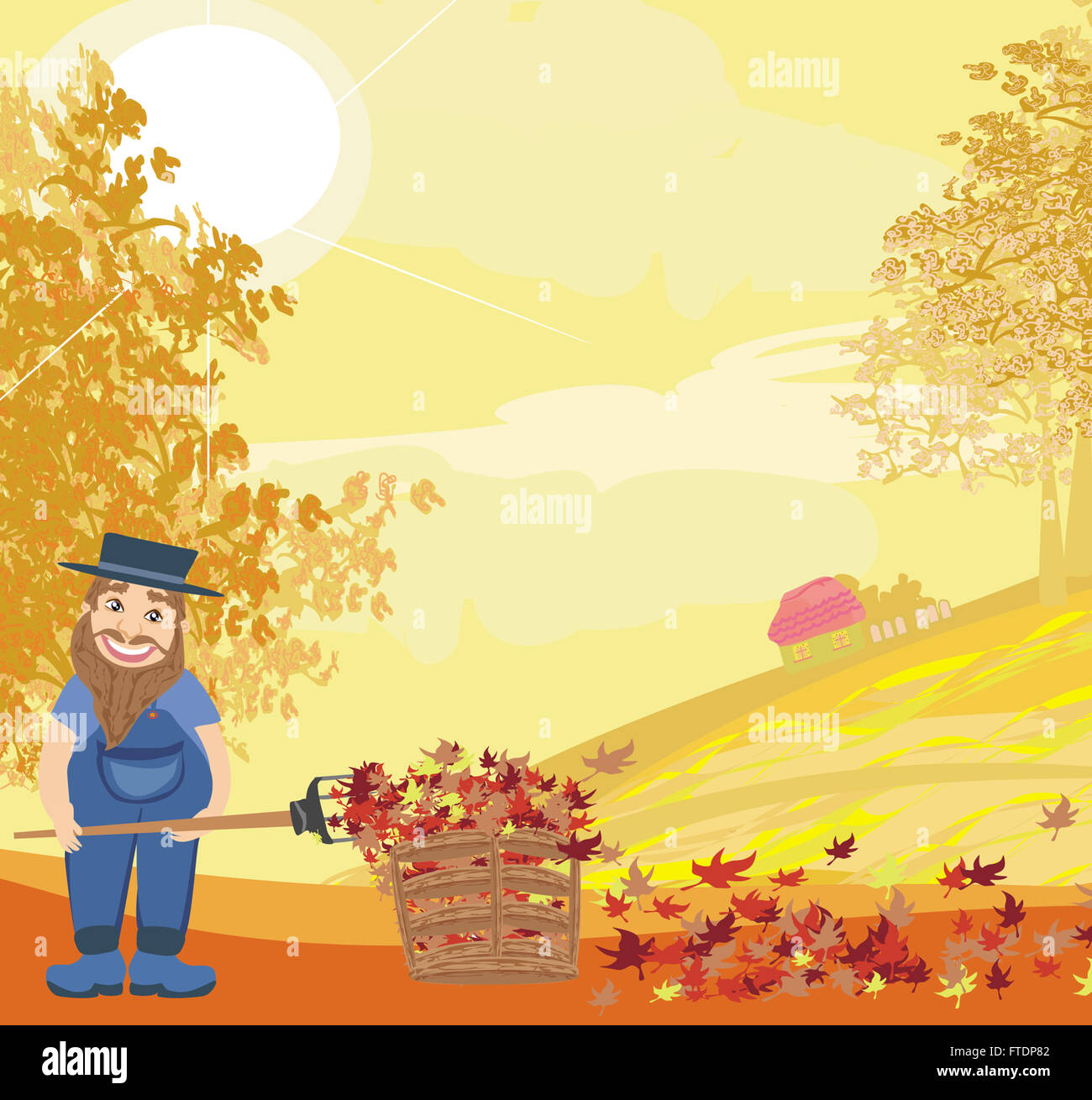 Smiling redneck autumn landscape man rural hi-res stock photography and ...