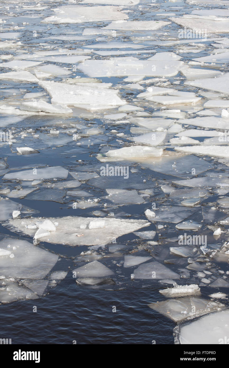 Ice floes background of winter river Stock Photo - Alamy