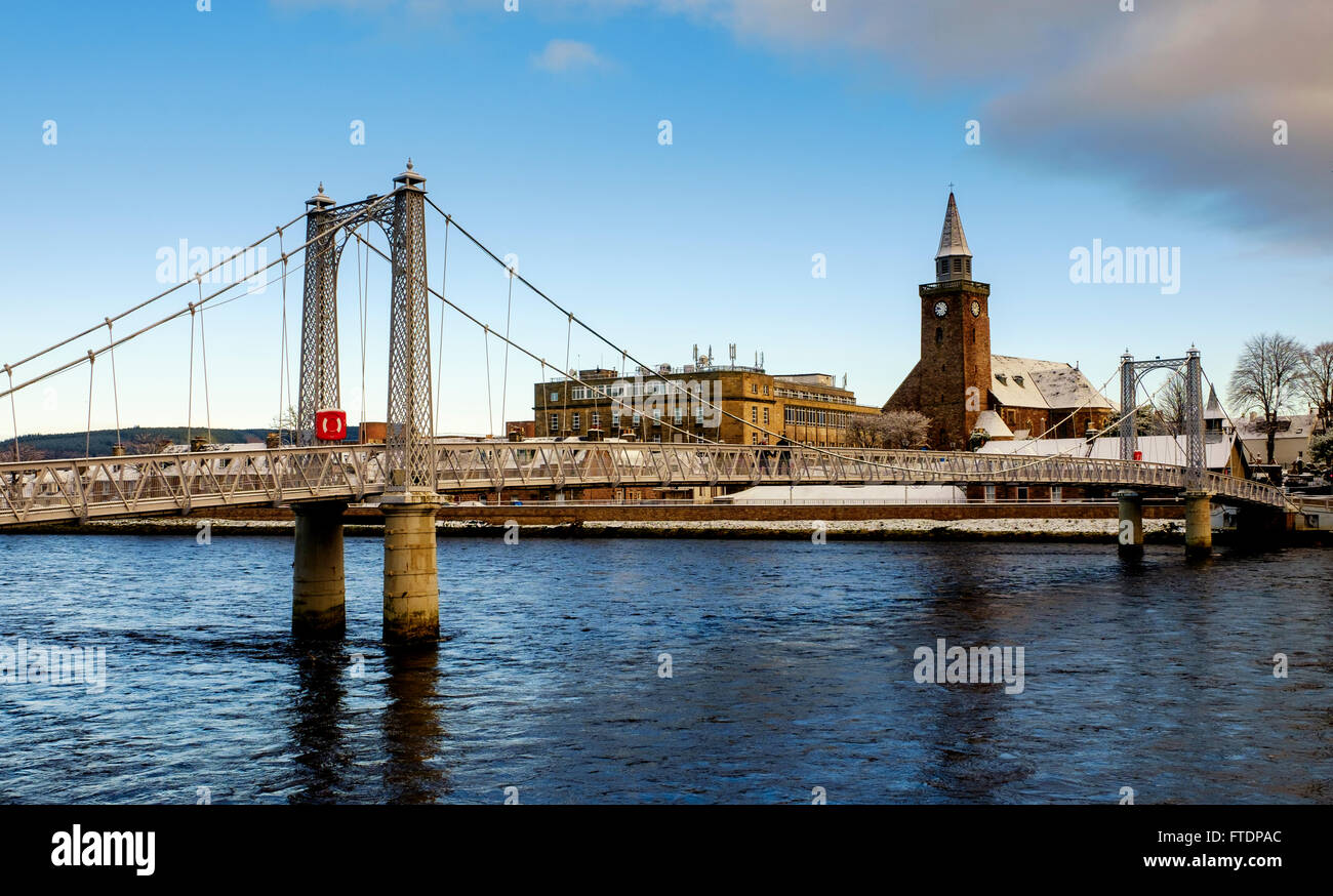 Footbridge over the River Ness in Inverness, Scotland Stock Photo - Alamy
