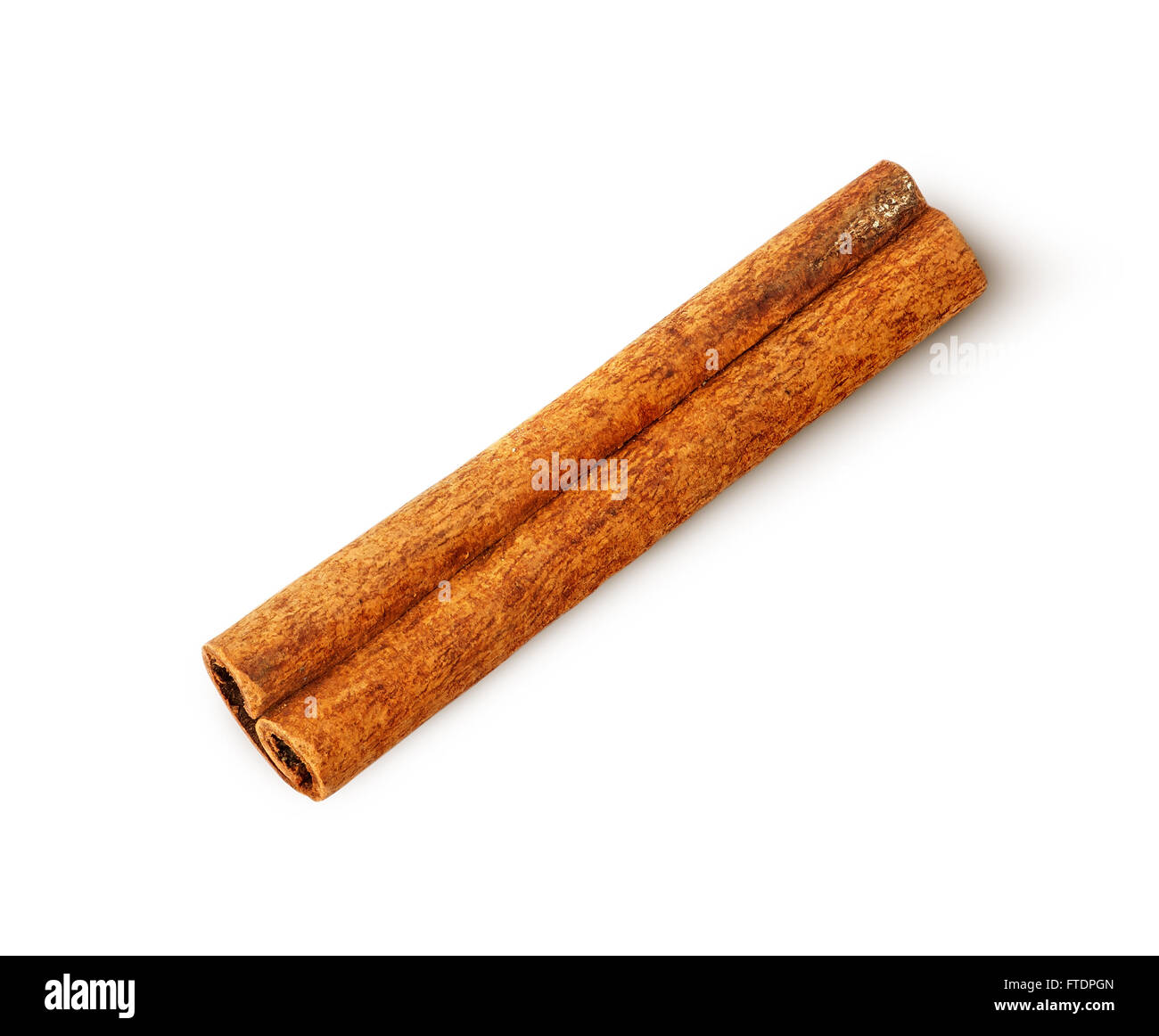 Single cinnamon sticks isolated on white background Stock Photo - Alamy