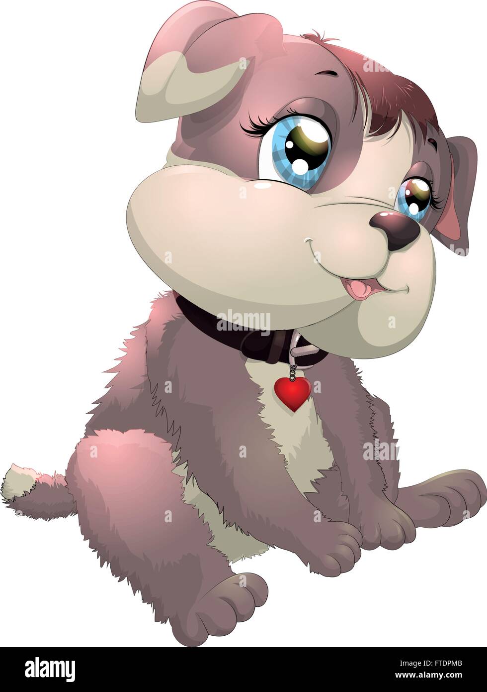 beautiful gray dog on a white background Stock Vector Image & Art - Alamy