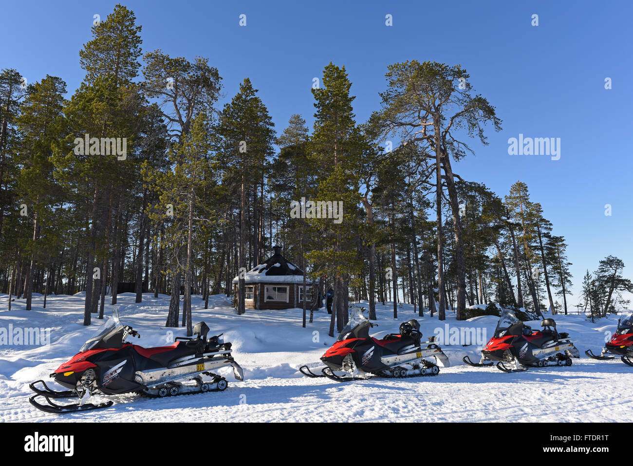 Winter landscape on Lake Inari in Finland Stock Photo - Alamy
