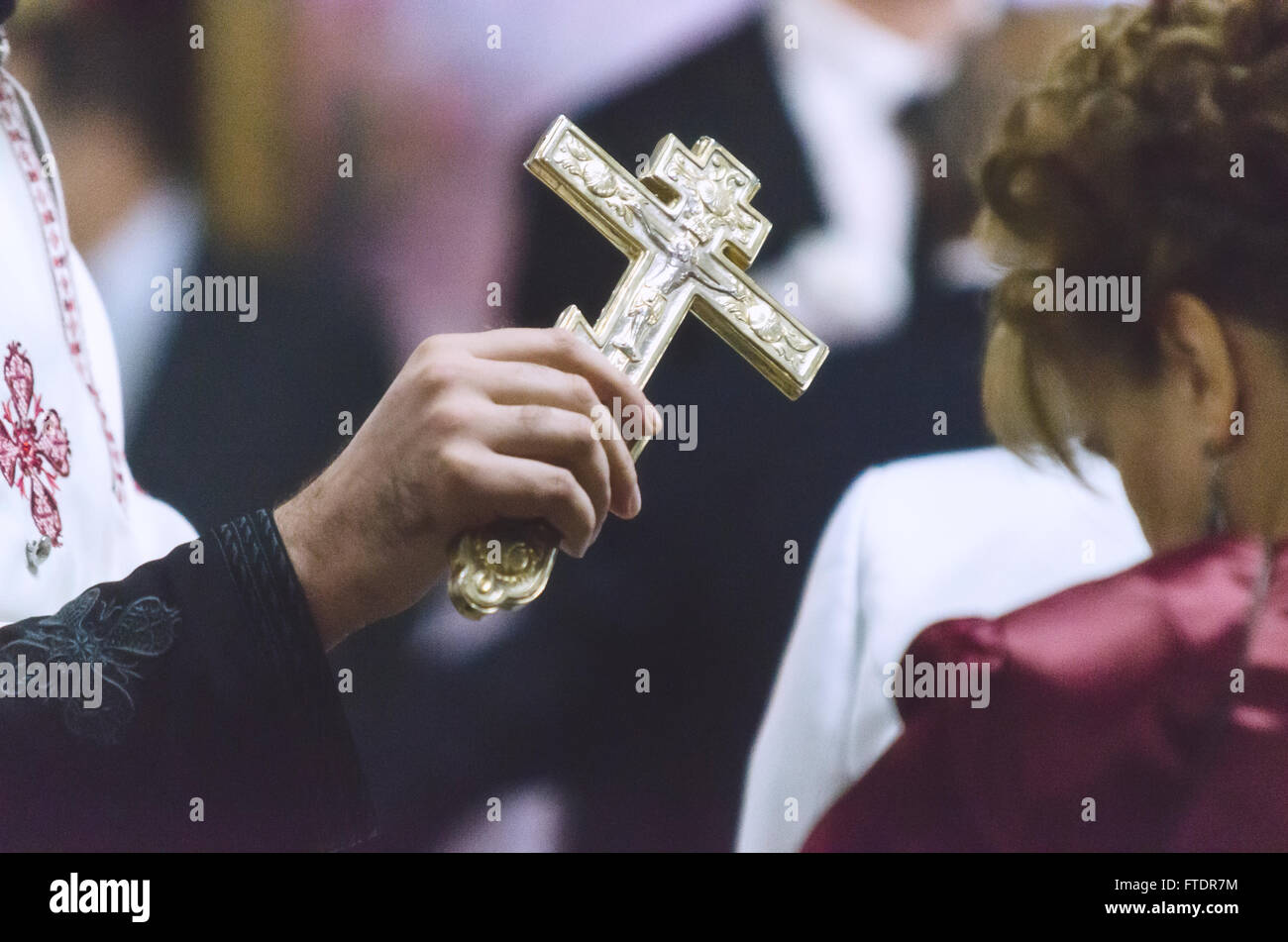 Priest, sign of cross hi-res stock photography and images - Alamy