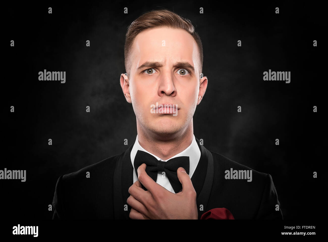 Young man shows emotion laughter hi-res stock photography and images ...