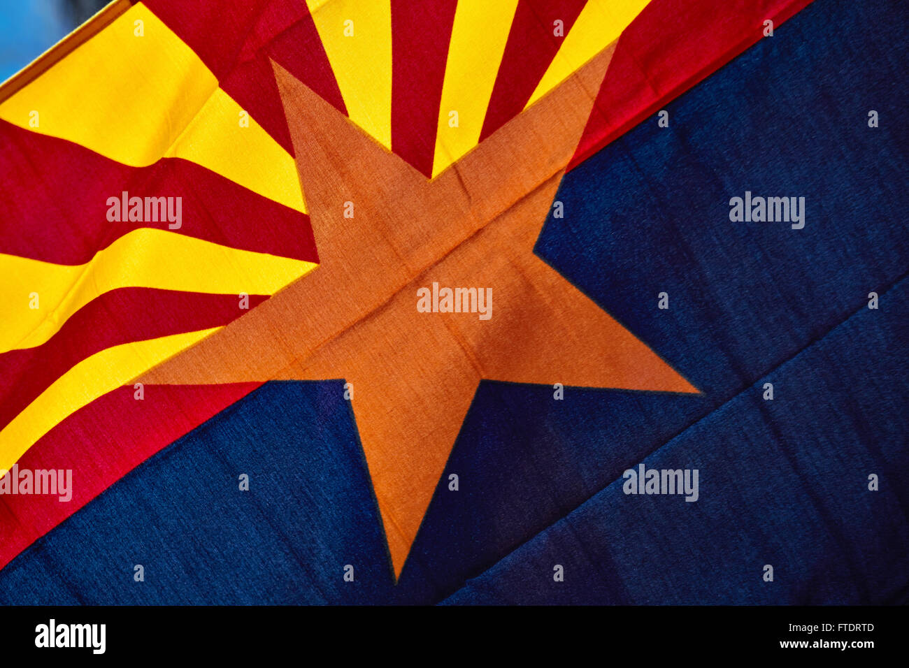 Arizona state flag on flagpole hi-res stock photography and images - Alamy