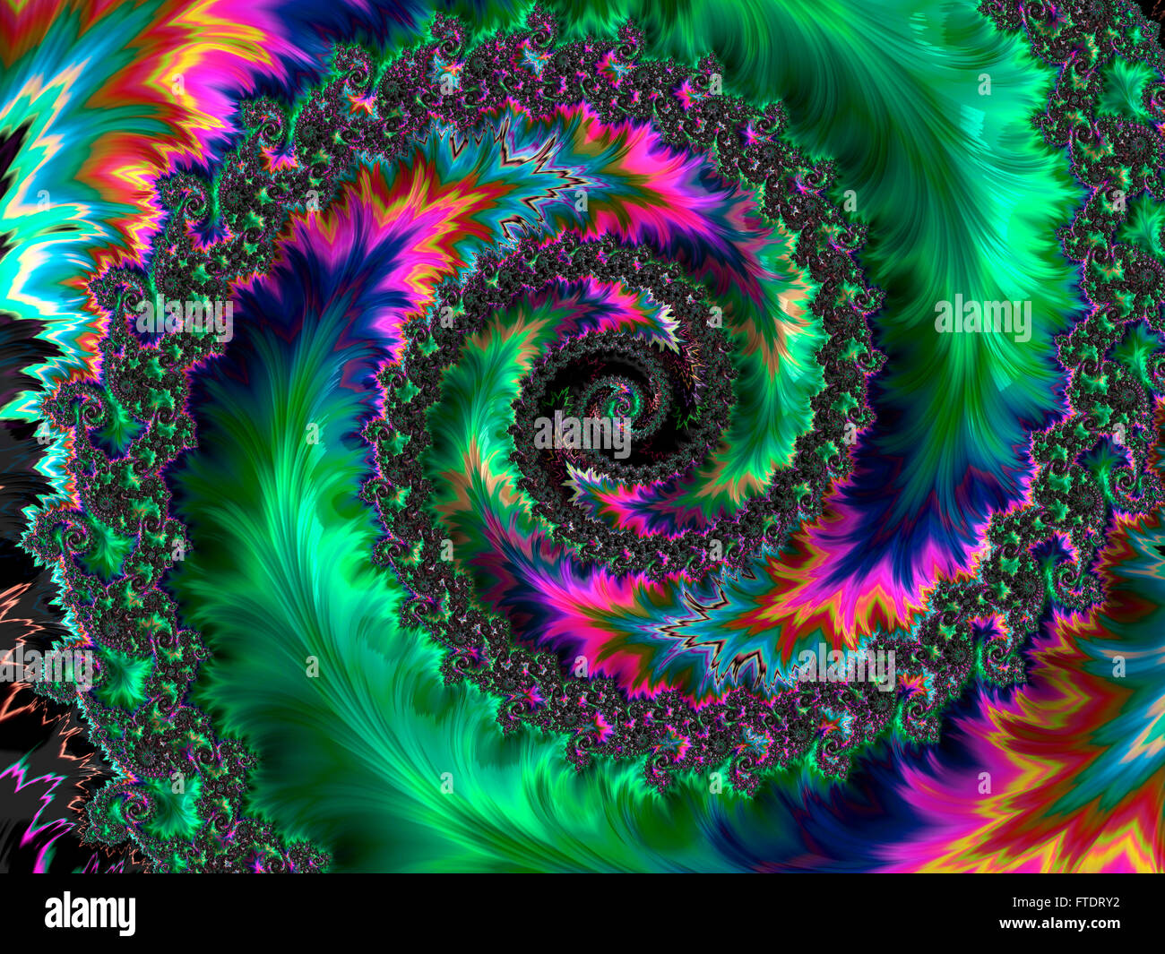 Swirl - Fractal Illustration Stock Photo - Alamy