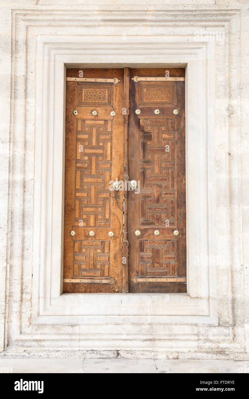 Wooden shutter in suleymaniye mosque hi-res stock photography and ...