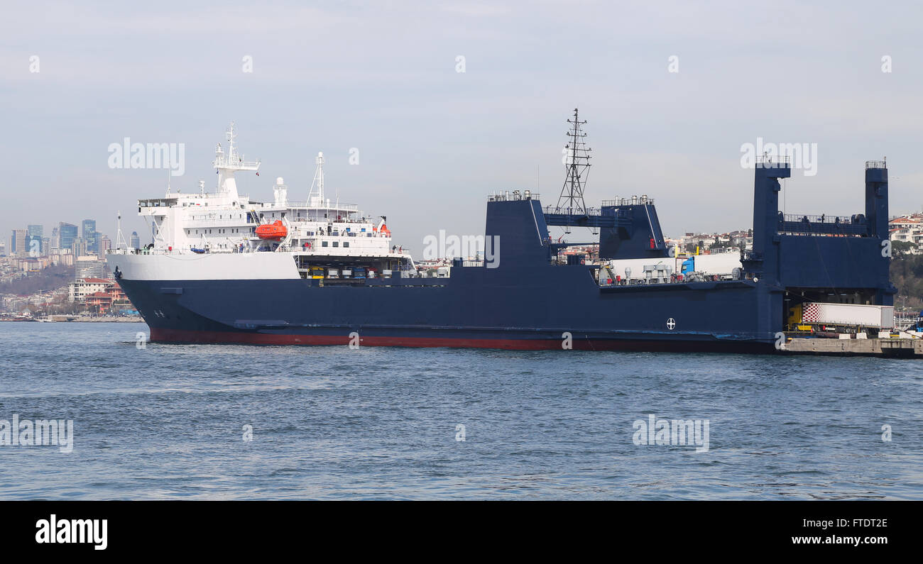 Roro Ship is loading in a Port Stock Photo - Alamy