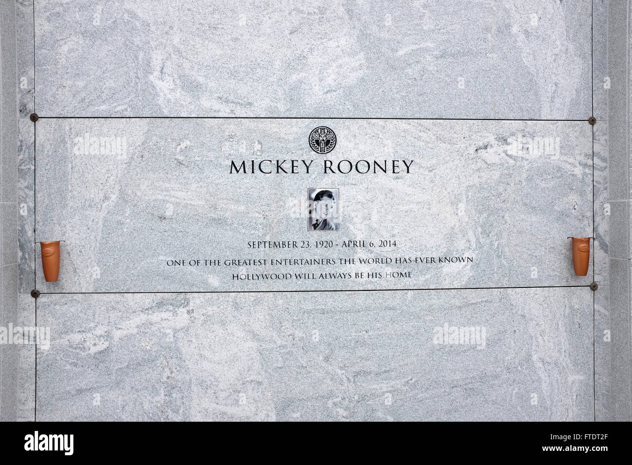 Grave of Mickey Rooney - Hollywood Forever Cemetery Stock Photo - Alamy