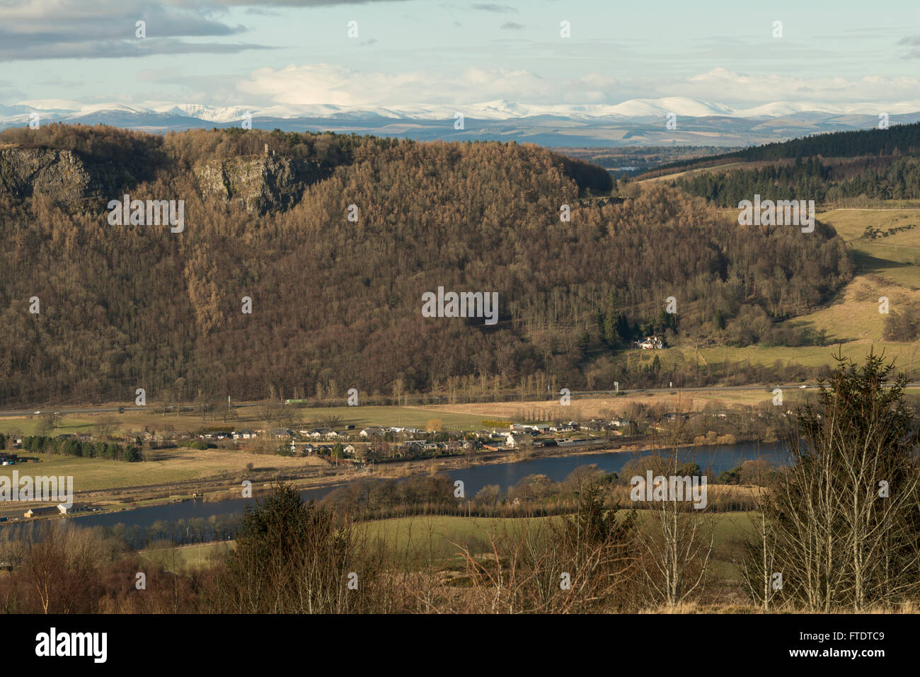 View of Walnut Grove holdings on river Tay at Kinfauns, overlooked by ...