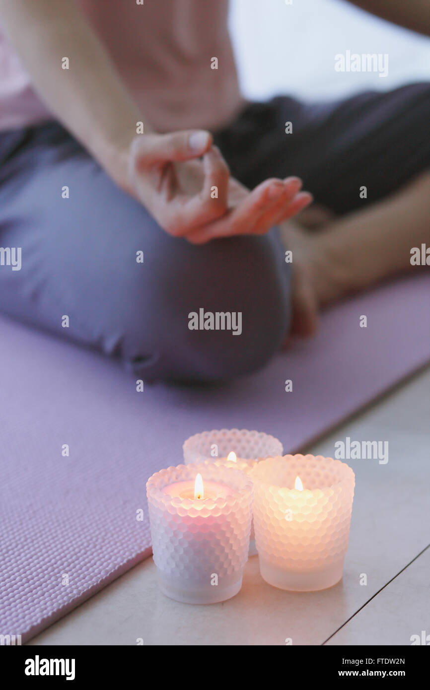 Young Japanese woman practicing yoga Stock Photo - Alamy