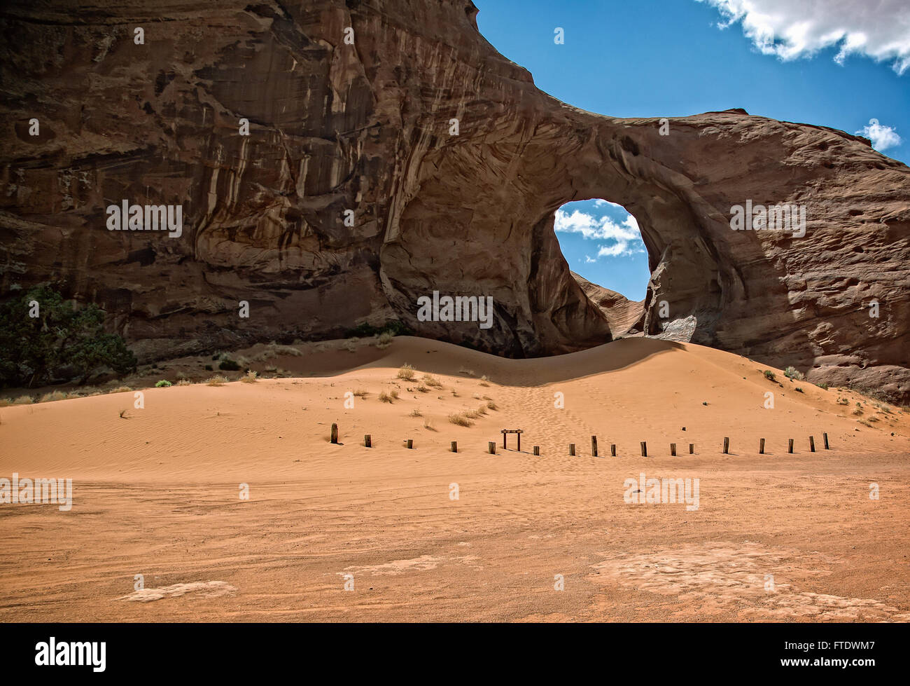 Ear of the Wind Arch, Mystery Valley in Monument Valley, Arizona Stock ...