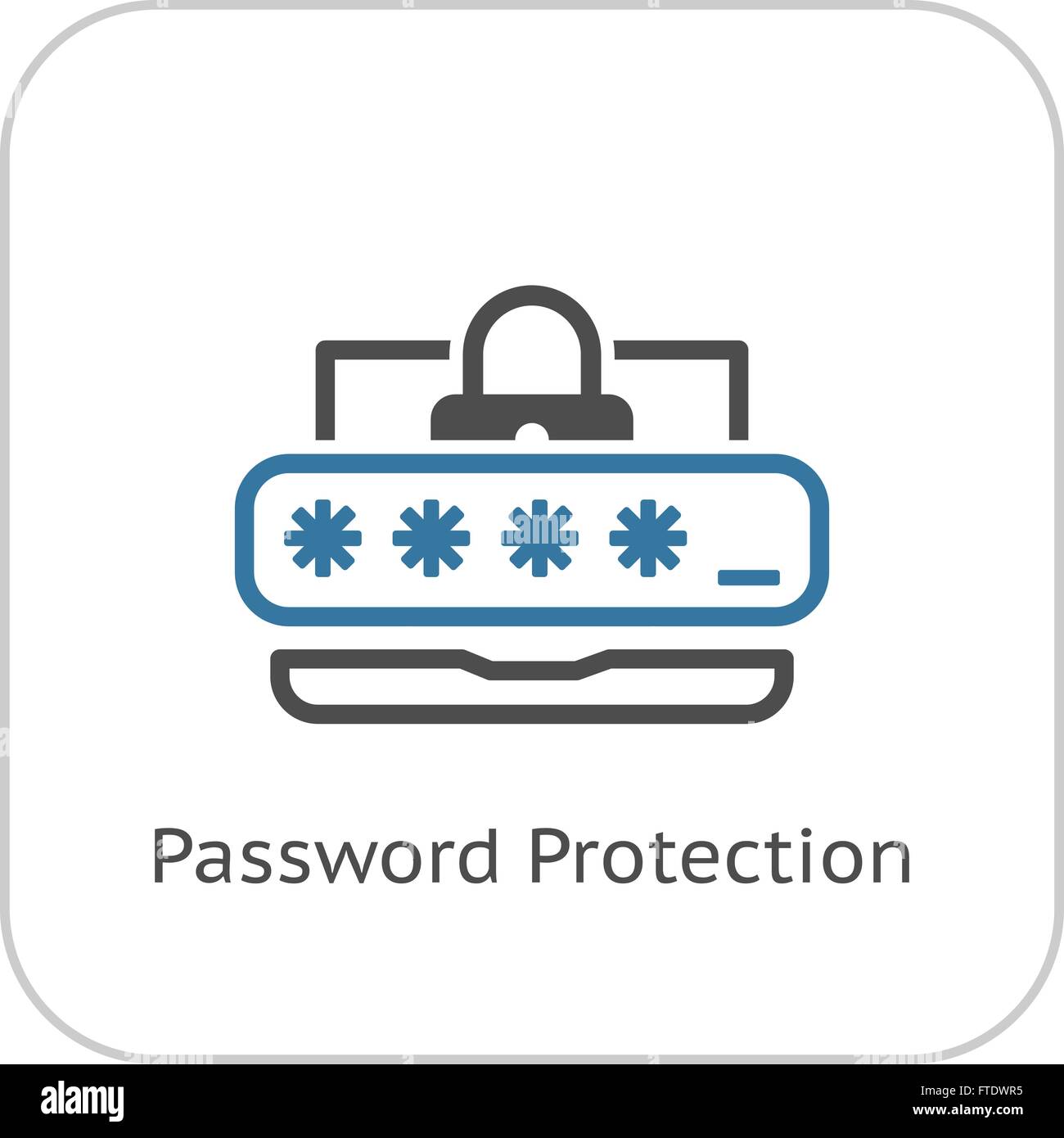 Password Protection Icon. Flat Design Stock Vector Image & Art - Alamy
