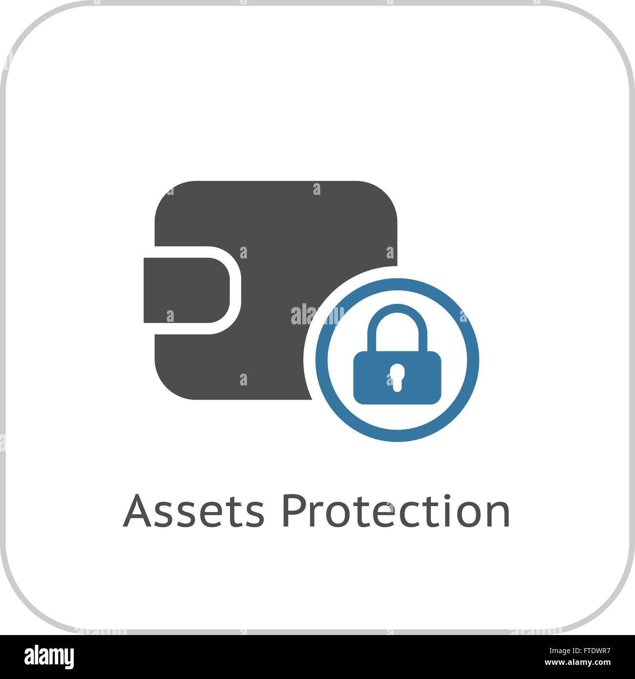 Assets Protection Icon. Flat Design Stock Vector Image & Art - Alamy