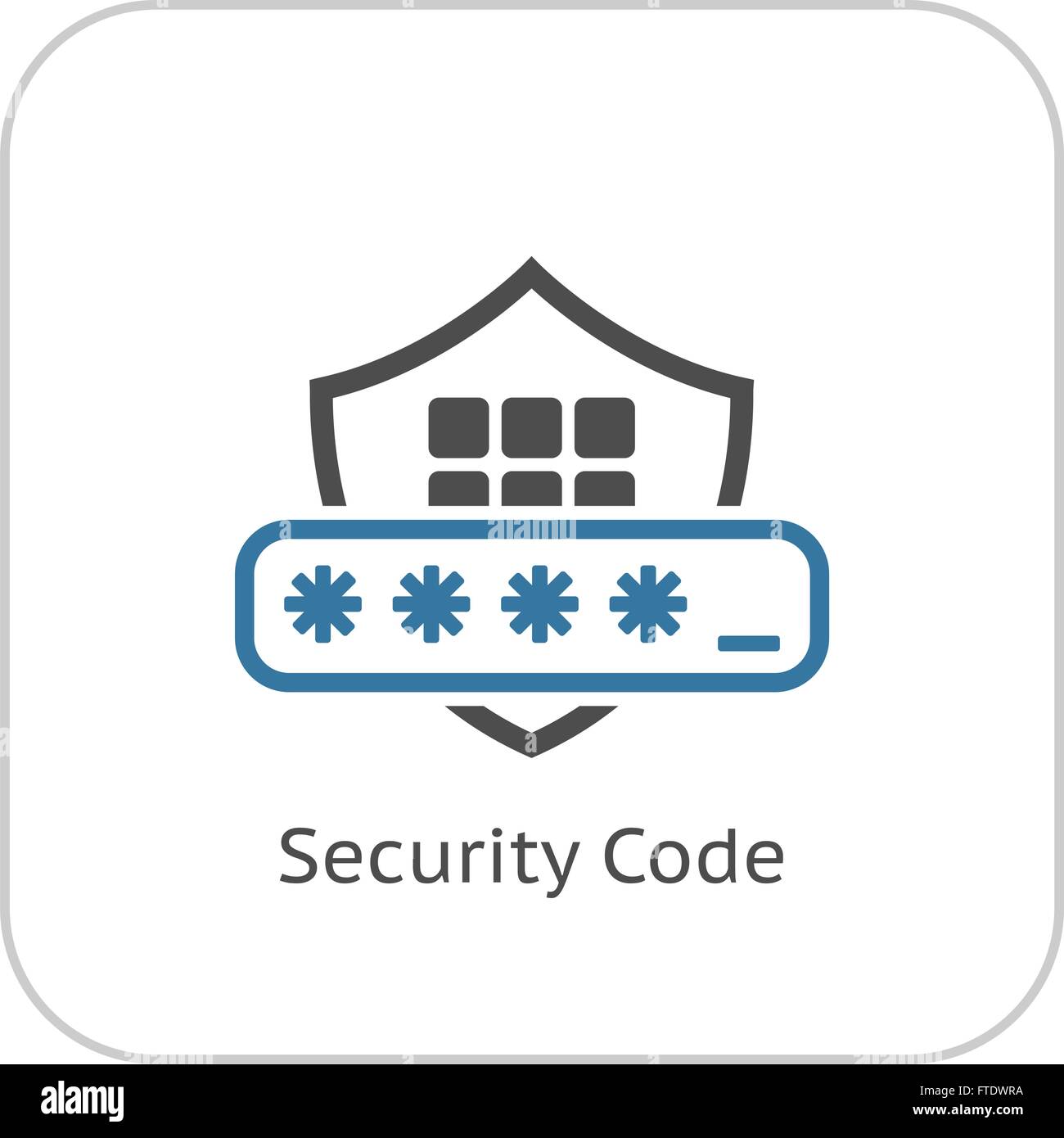 Security Code Icon. Flat Design Stock Vector Image & Art - Alamy