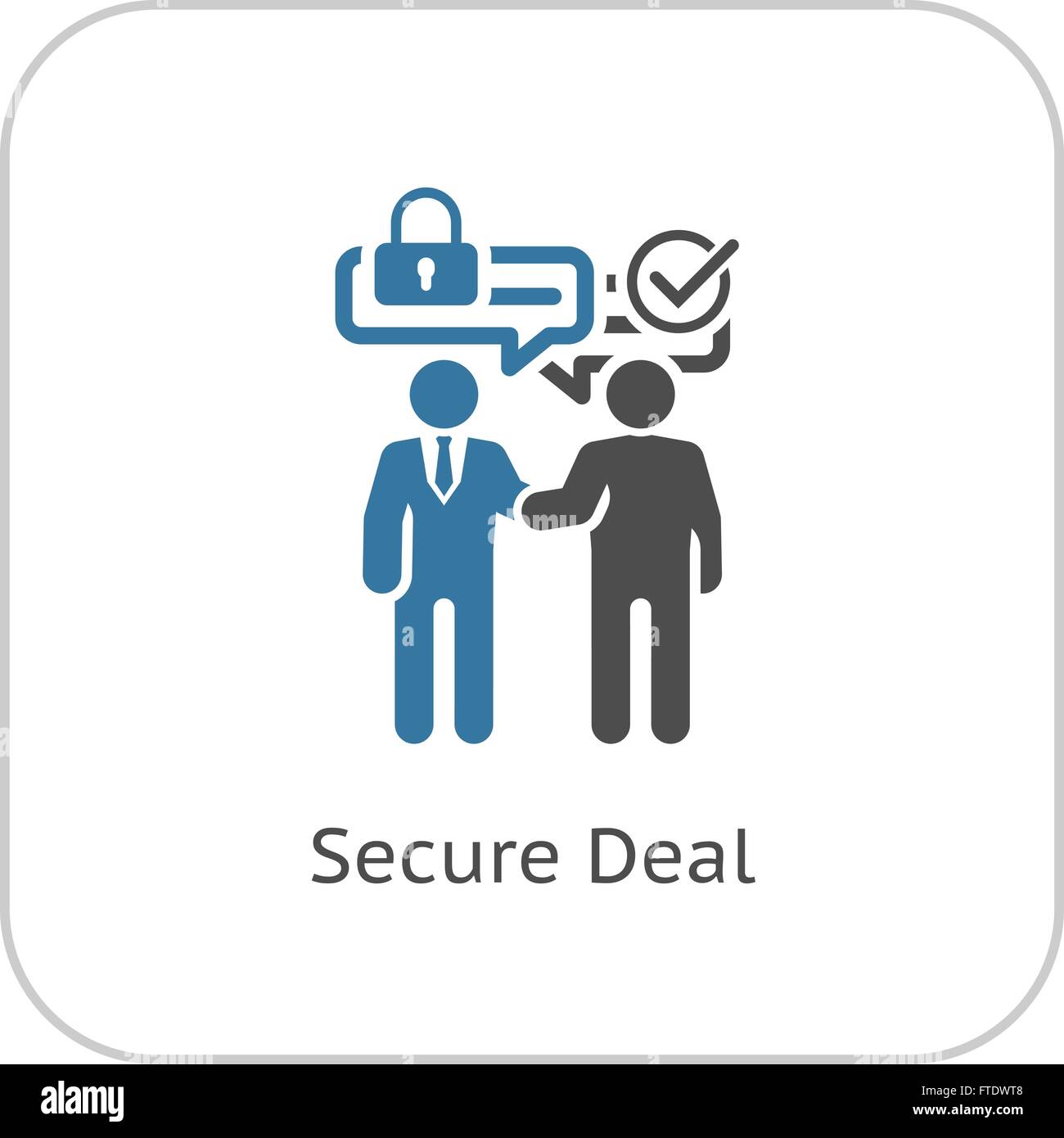 Icon handshake hands shake secure hi-res stock photography and images ...
