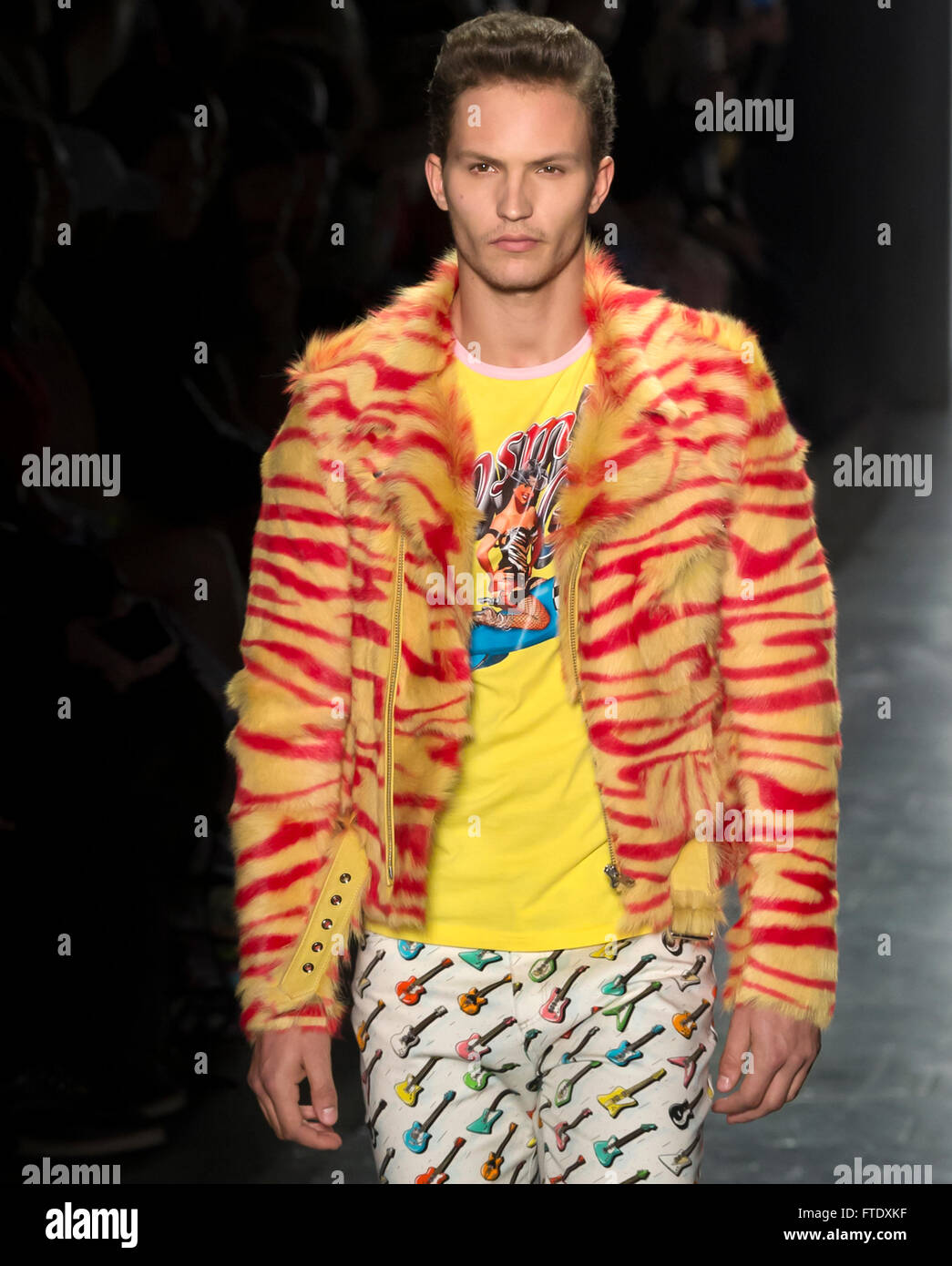 New York City, USA - February 15, 2016: Dan Hyman walks the runway at ...