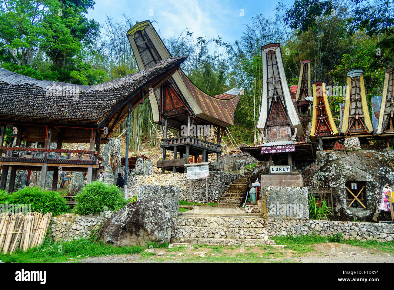 Ceremony site with megaliths. Bori Kalimbuang or Bori Parinding. It is ...