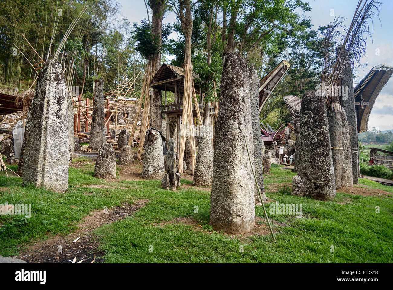 Ceremony site with megaliths. Bori Kalimbuang or Bori Parinding. It is ...
