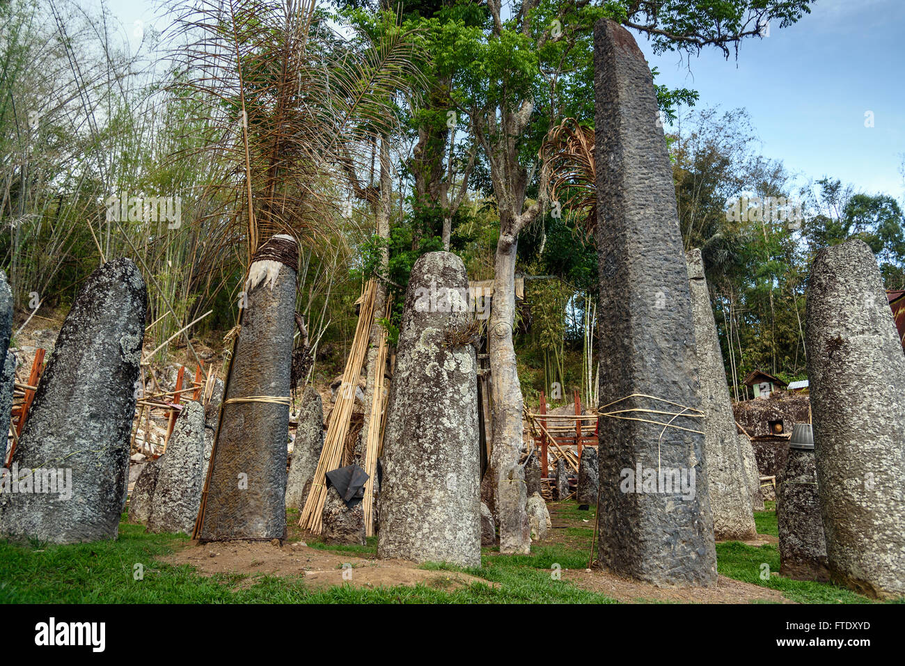 Ceremony site with megaliths. Bori Kalimbuang or Bori Parinding. It is ...
