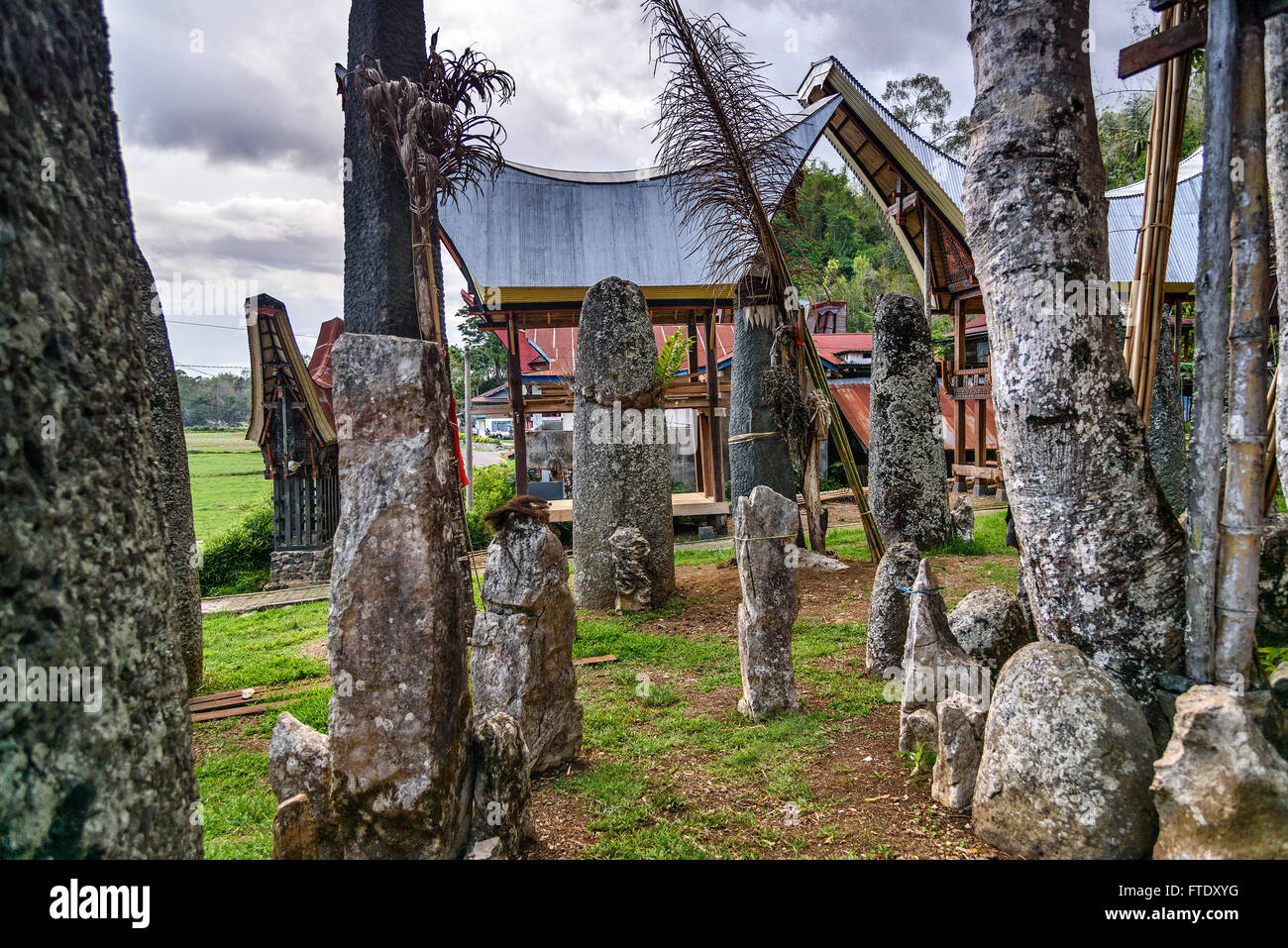 Ceremony site with megaliths. Bori Kalimbuang or Bori Parinding. It is ...