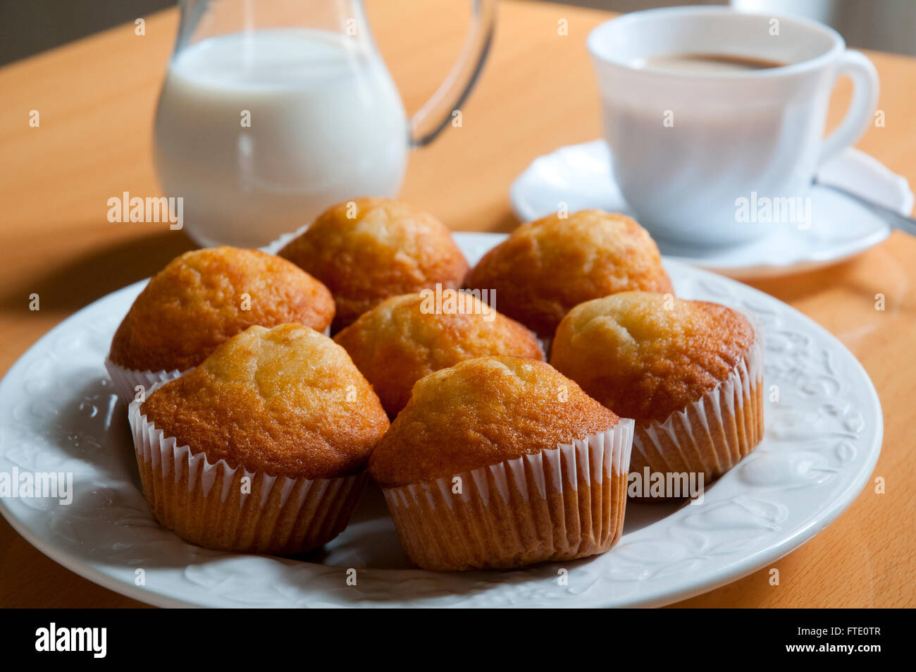 Muffins, small sponge cakes. Close view Stock Photo - Alamy