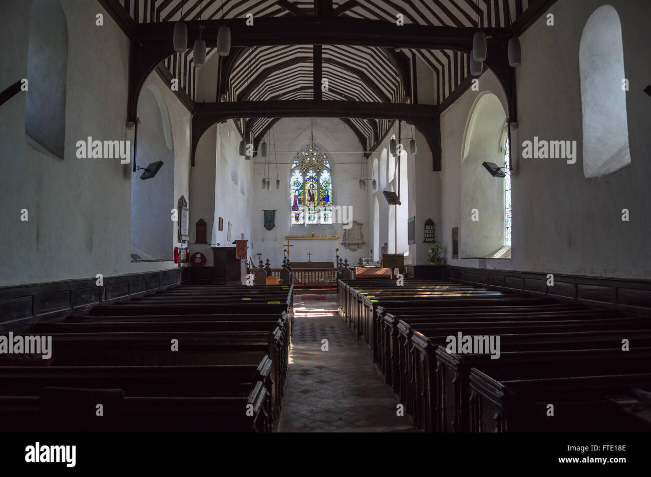 Nave and barrel vaulted chancel of St. Margaret's Church, Stanford ...