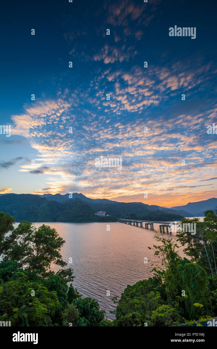 Sunset dusk at Banding Island, Temenggor Lake, Malaysia Stock Photo - Alamy