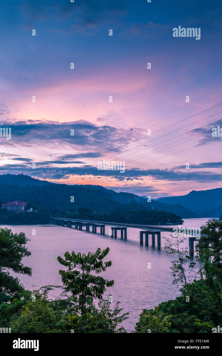 Sunset dusk at Banding Island, Temenggor Lake, Malaysia Stock Photo - Alamy