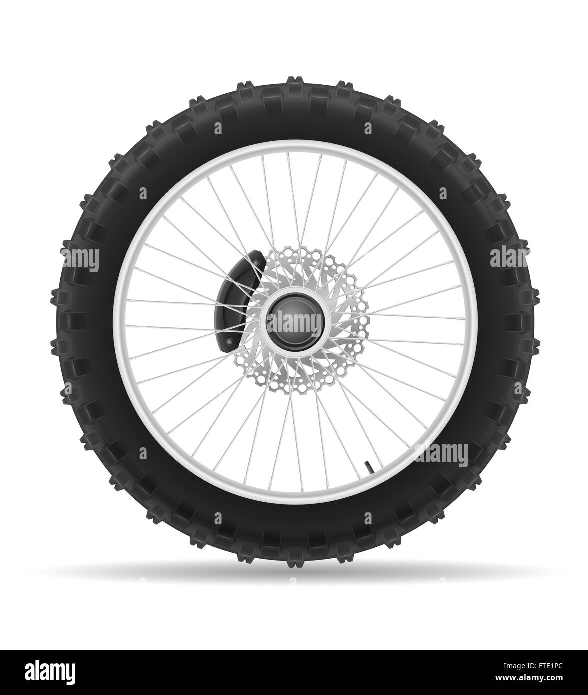 motorcycle wheel tire from the disk illustration isolated on white ...