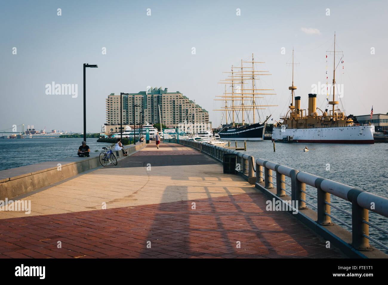 Pier at Penn's Landing, in Philadelphia, Pennsylvania Stock Photo - Alamy