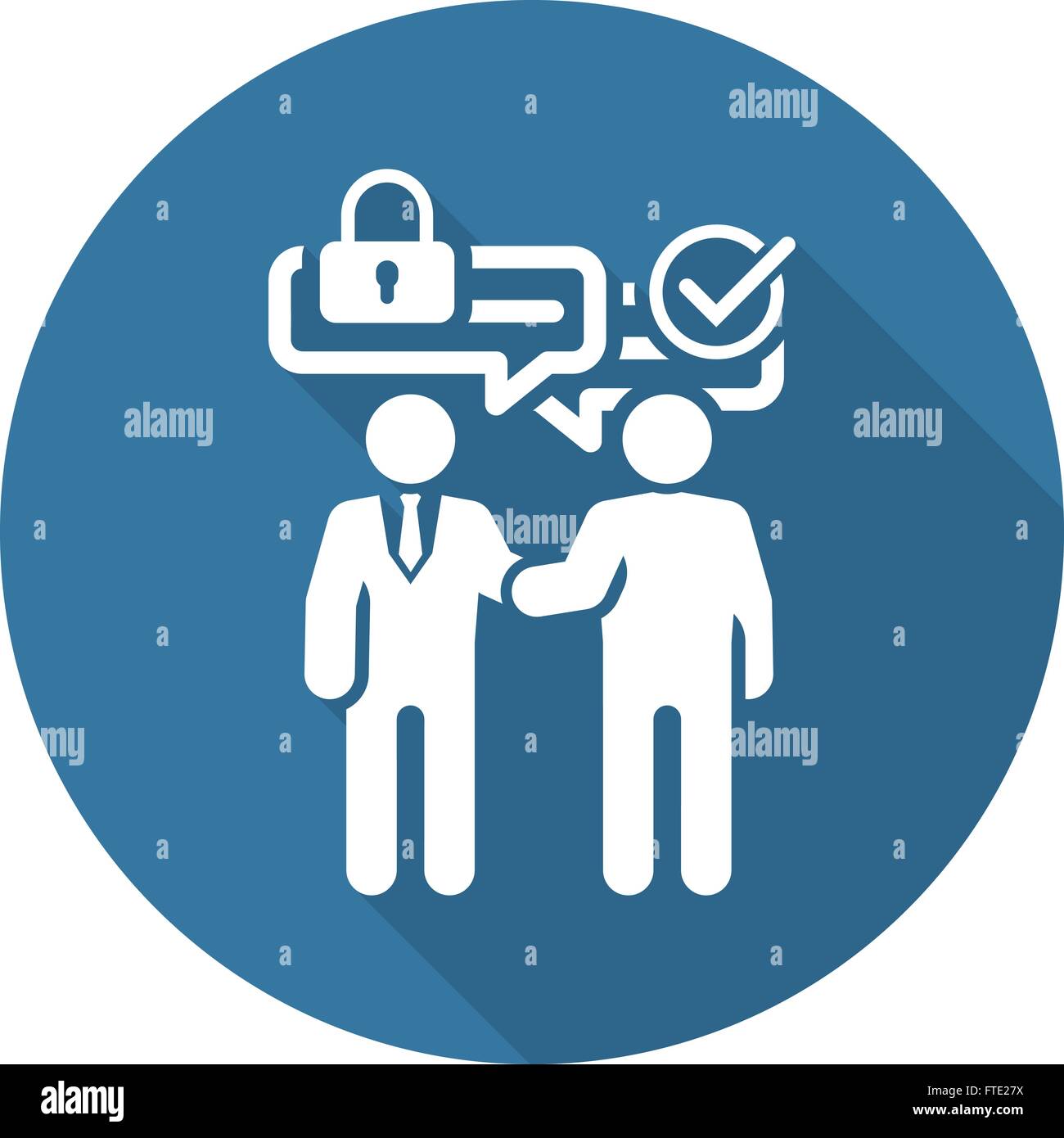 Icon handshake hands shake secure hi-res stock photography and images ...