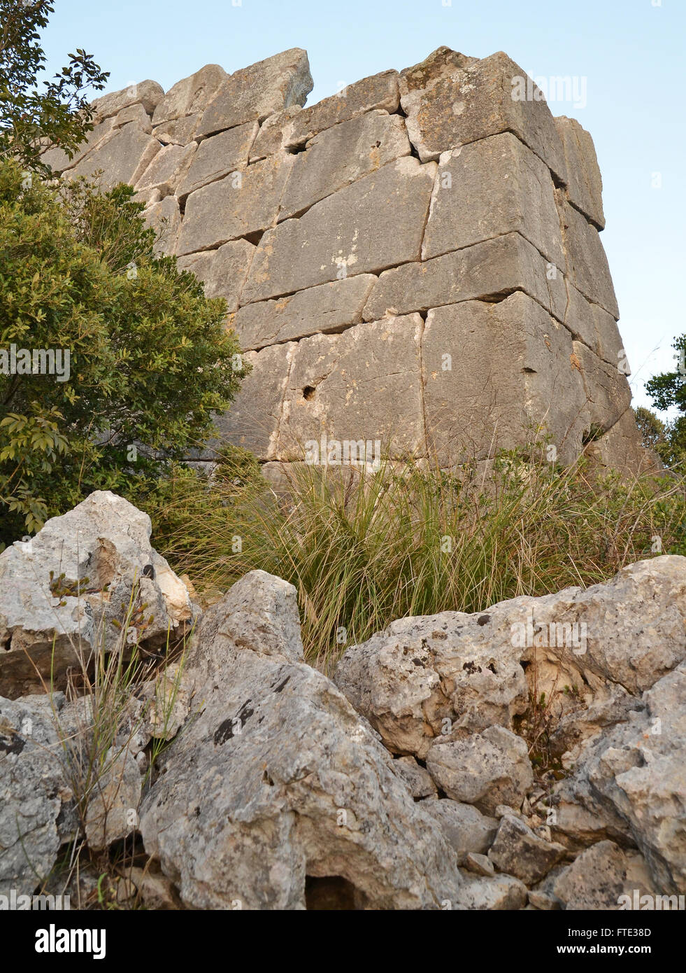 cyclopean walls on mount Circeo in Italy Stock Photo - Alamy