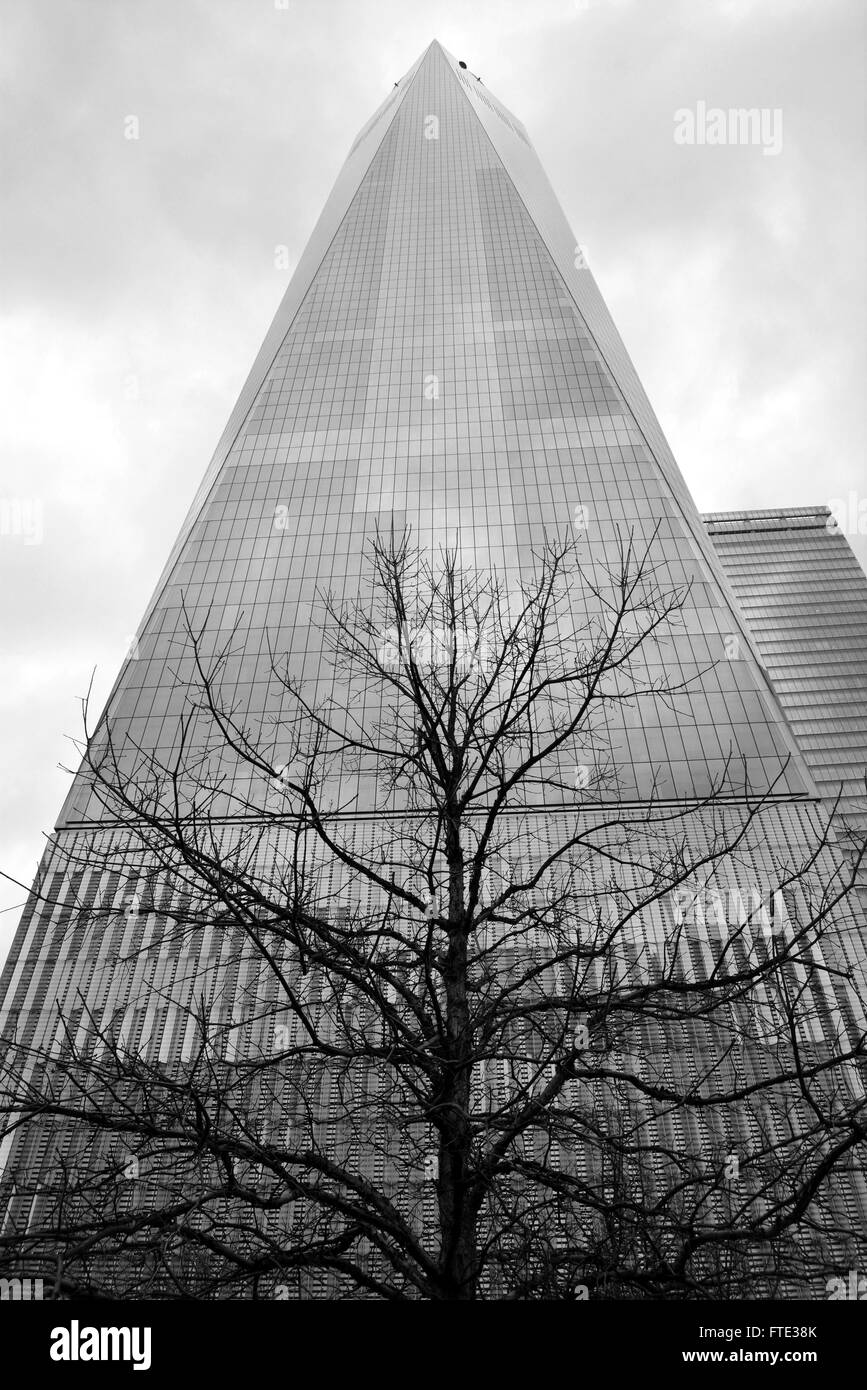 Looking up at World Trade Center Tower One Stock Photo - Alamy