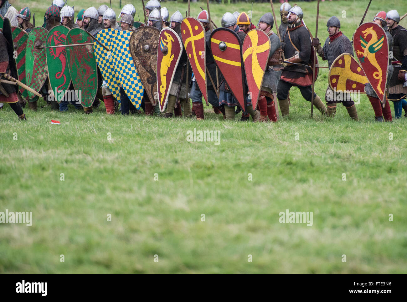 Troops at the Re-enactment of the Battle of Hastings, 1066 Stock Photo ...