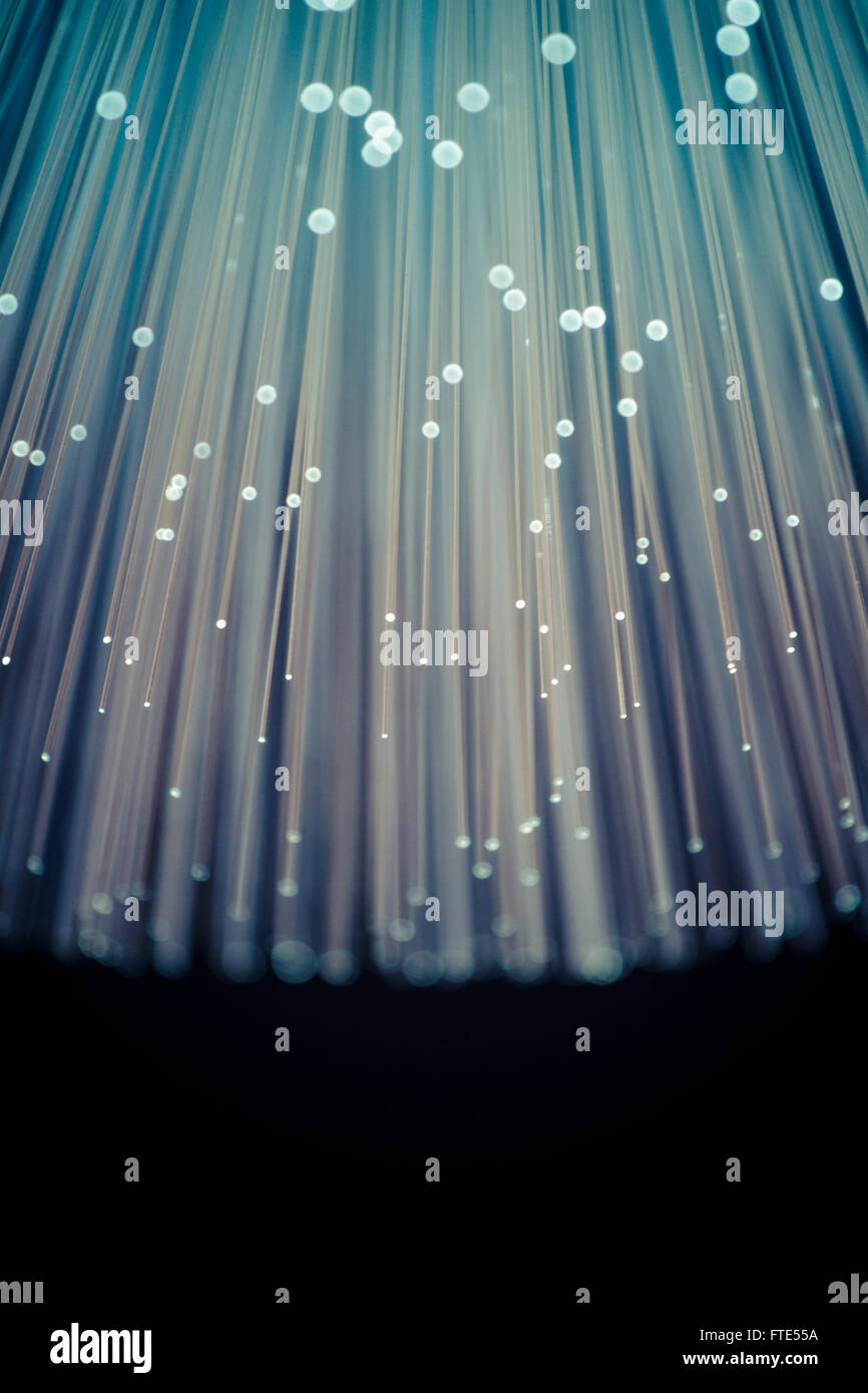 fibre, Fiber optics close-up, modern computer communication technology ...