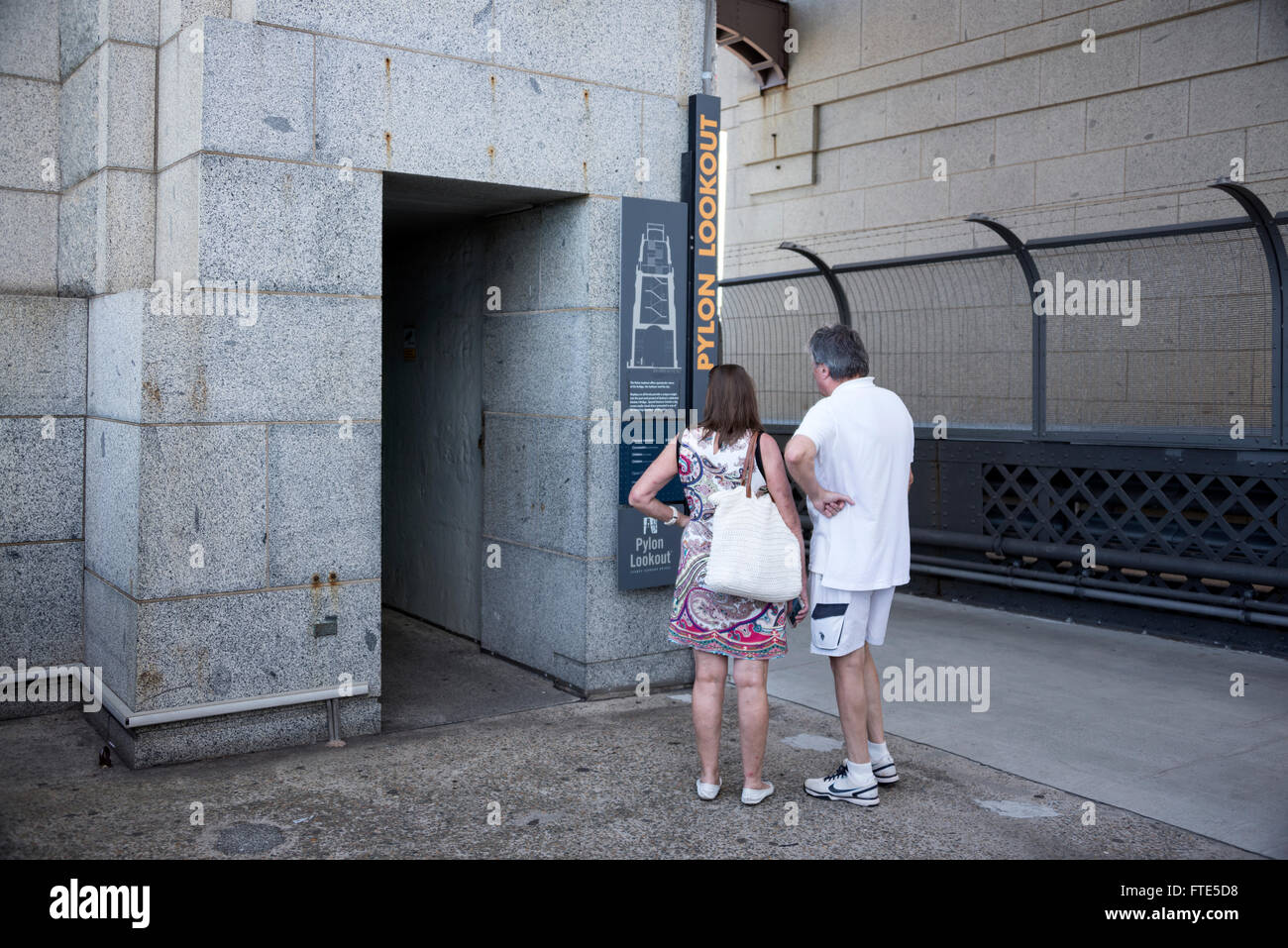 The side entrance leading to the top of the Pylon Lookout, one of the ...