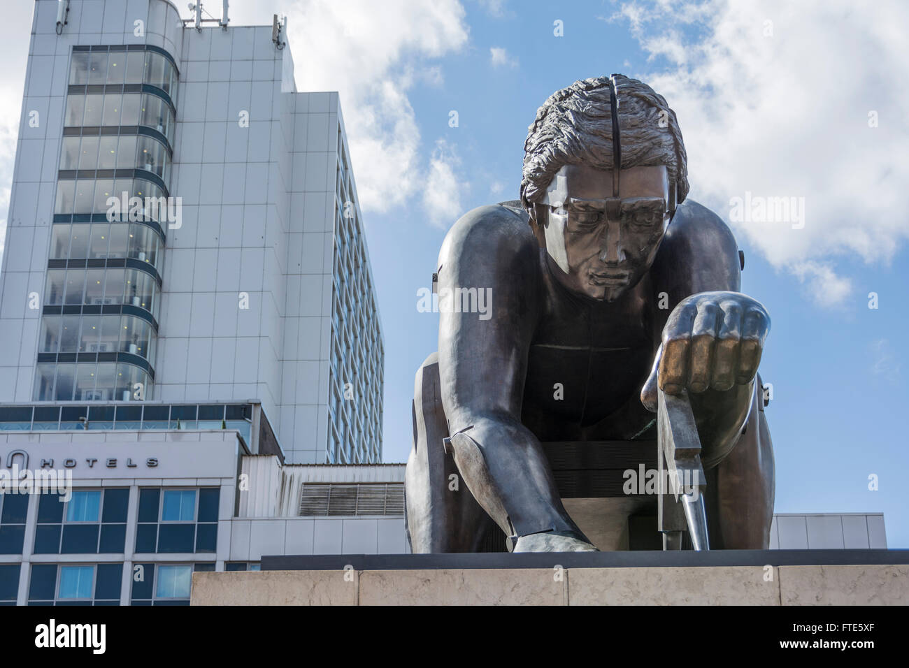 A Bronze Statue of Sir Isaac Newton by Eduardo Paolozzi, outside The ...