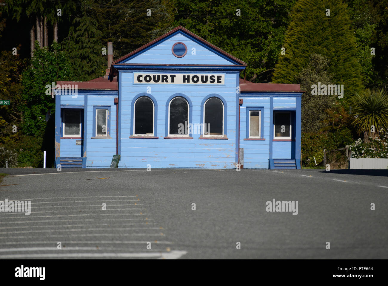 the historic Reefton Court House, New Zealand Stock Photo - Alamy