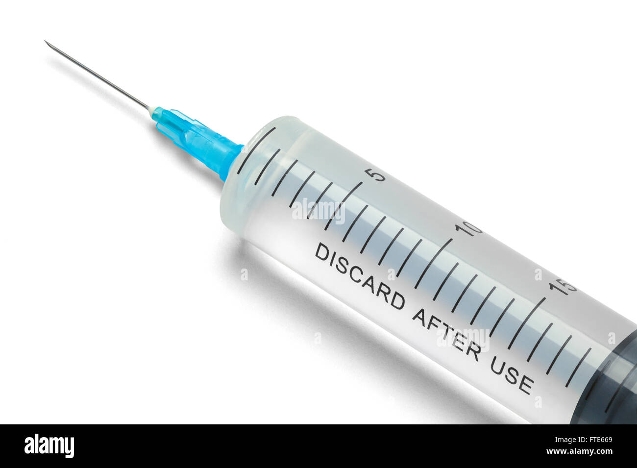 Large Full Syringe Isolated on White Background Stock Photo - Alamy