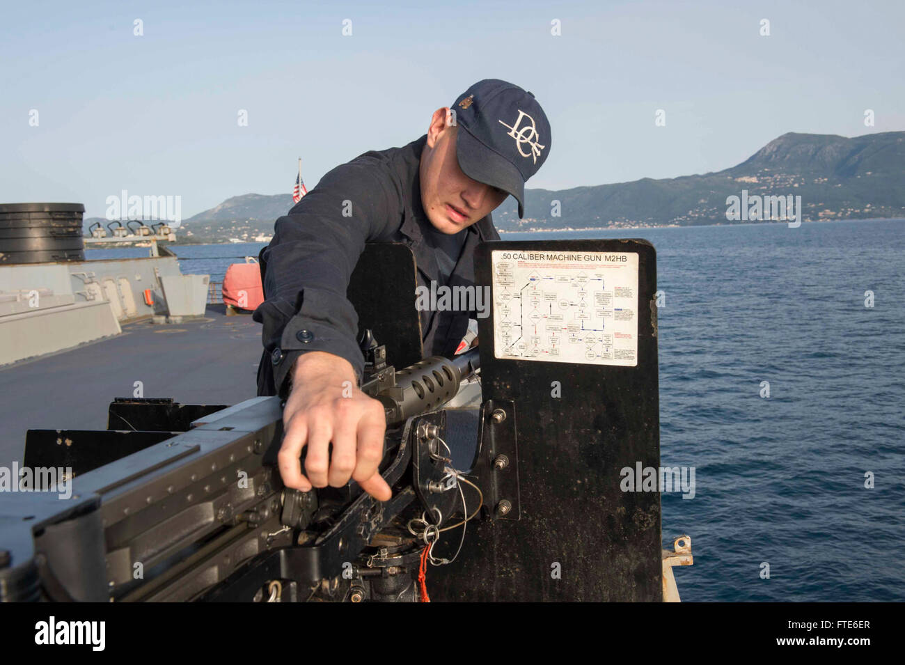 Gunner's Mate Seaman Vincent Marez, serving aboard the USS Donald Cook ...
