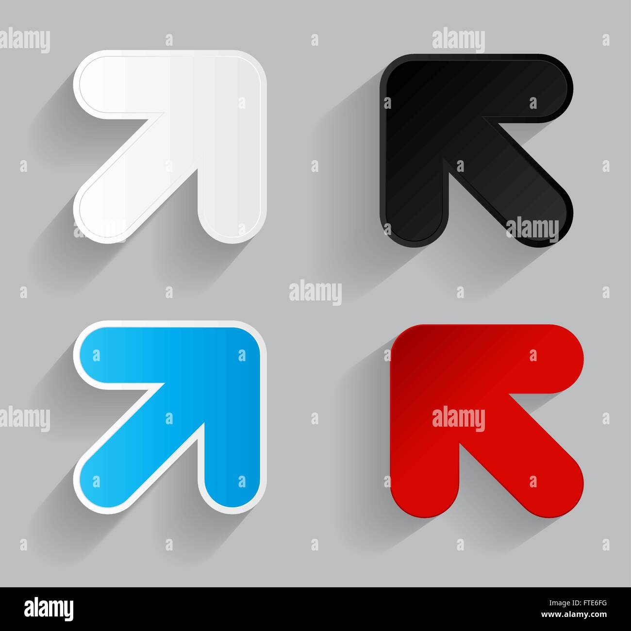 Abstract Vector Arrow Icon Template. Vector Illustration of Curs Stock ...
