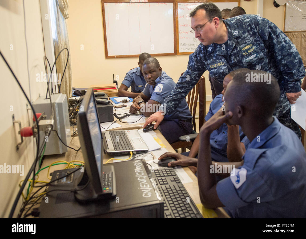 This photograph features Lt. Christopher W. Crazy Bull from San Mateo ...